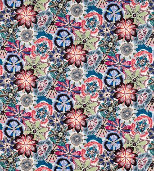 Passiflora Fabric by MISSONI Home Collection in Blue | Jane Clayton