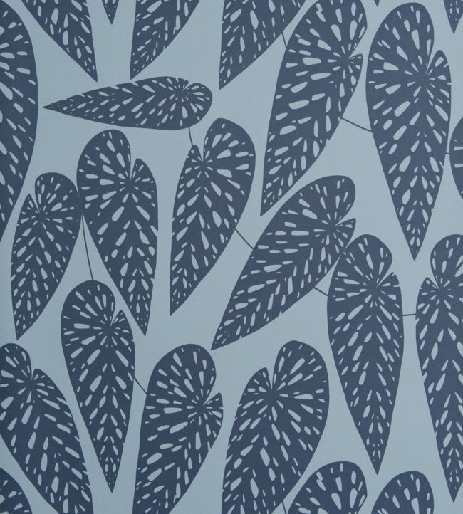 Tropics Wallpaper by MissPrint in Blue Leaf | Jane Clayton