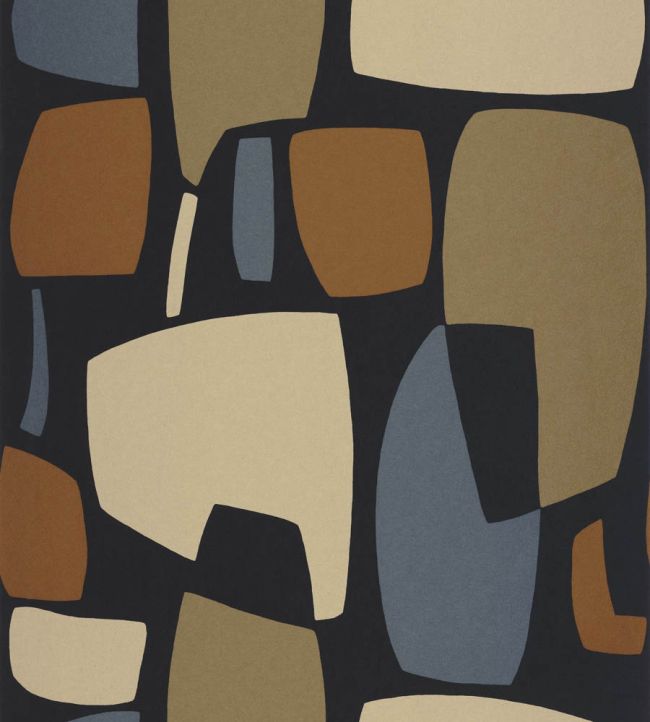 Module Wallpaper in Noir/Kaki by Casadeco | Jane Clayton