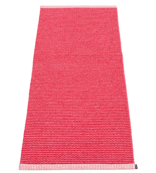 Mono 60 x 150cm Rug in Cherry/Pink by Pappelina | Jane Clayton