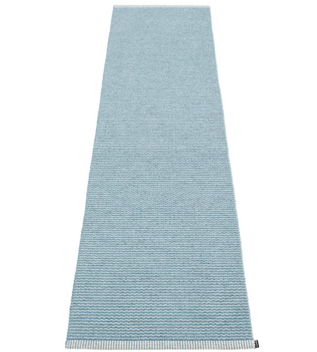 Mono Runner 60 x 250cm Rug in Blue Fog/Dove Blue by Pappelina | Jane ...