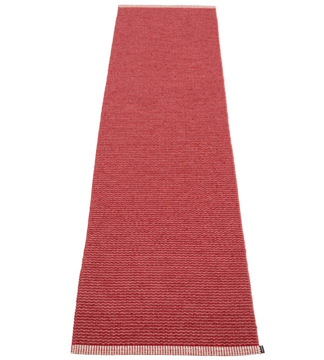 Mono Runner 60 x 250cm Rug in Blush/Dark Red by Pappelina | Jane Clayton