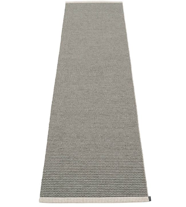 Mono Runner 60 x 250cm Rug in Charcoal/Warm Grey by Pappelina | Jane ...