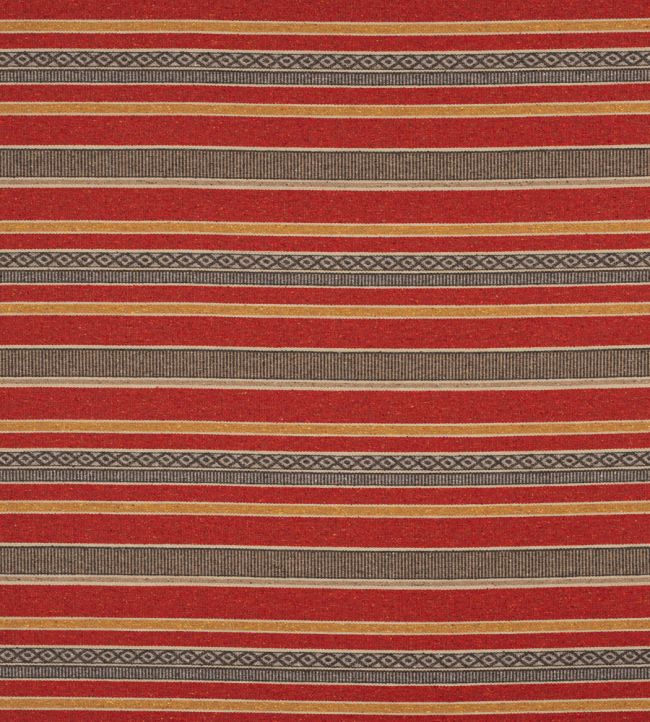 Morro Stripe Fabric in Red by Jane Churchill | Jane Clayton