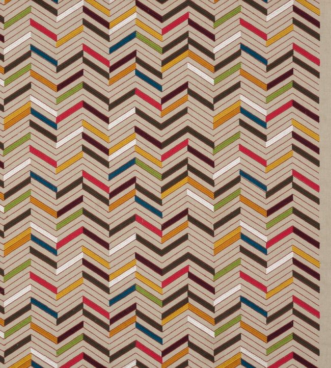 Carousel Fabric by Mulberry Home in Spice/Plum | Jane Clayton