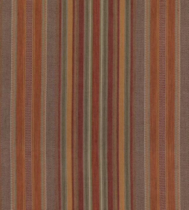 Rustic Stripe Fabric by Mulberry Home in Red / Plum | Jane Clayton