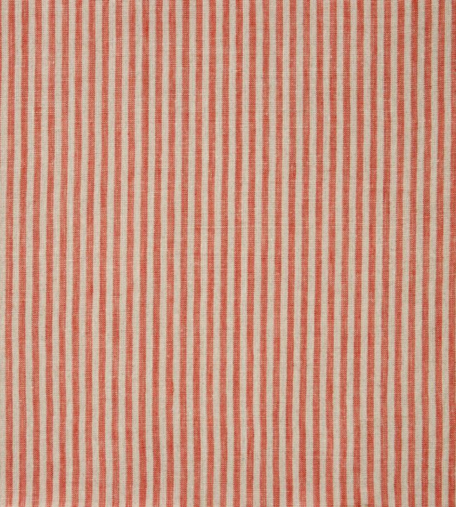 Narrow Stripe Linen Fabric in Terracotta/Natural by Volga Linen | Jane ...