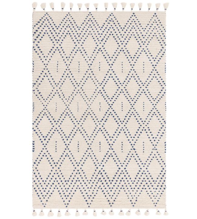 Nepal Diamond Rug in Cream Blue by Asiatic | Jane Clayton