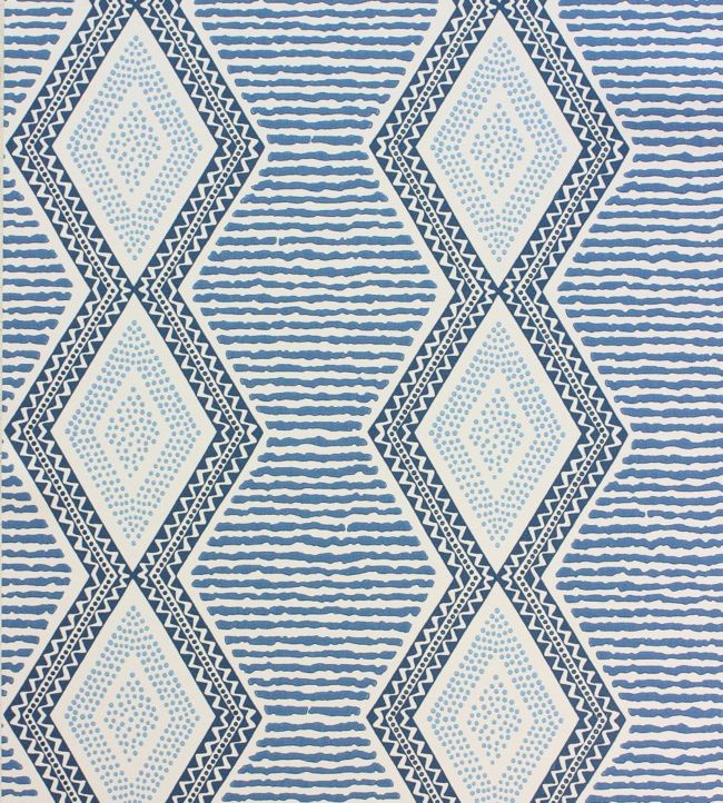 Belle Ile Wallpaper by Nina Campbell in Indigo/Blue | Jane Clayton