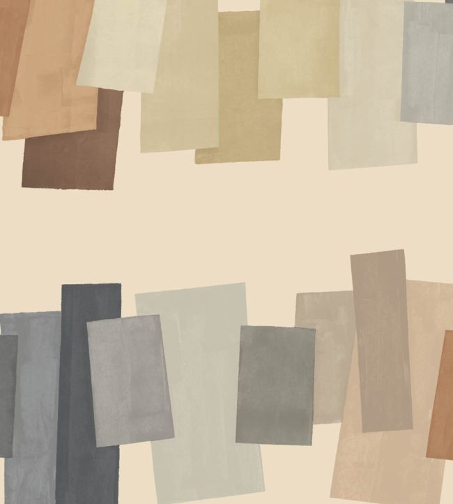 Offset Blocks Wallpaper in Gingerbread Latte by Ohpopsi | Jane Clayton