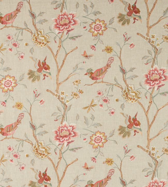 Olivia Fabric in Pink/Sage by Colefax and Fowler | Jane Clayton