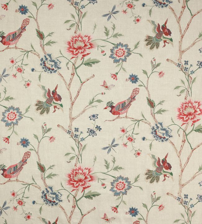 Olivia Fabric in Red/Green by Colefax and Fowler | Jane Clayton