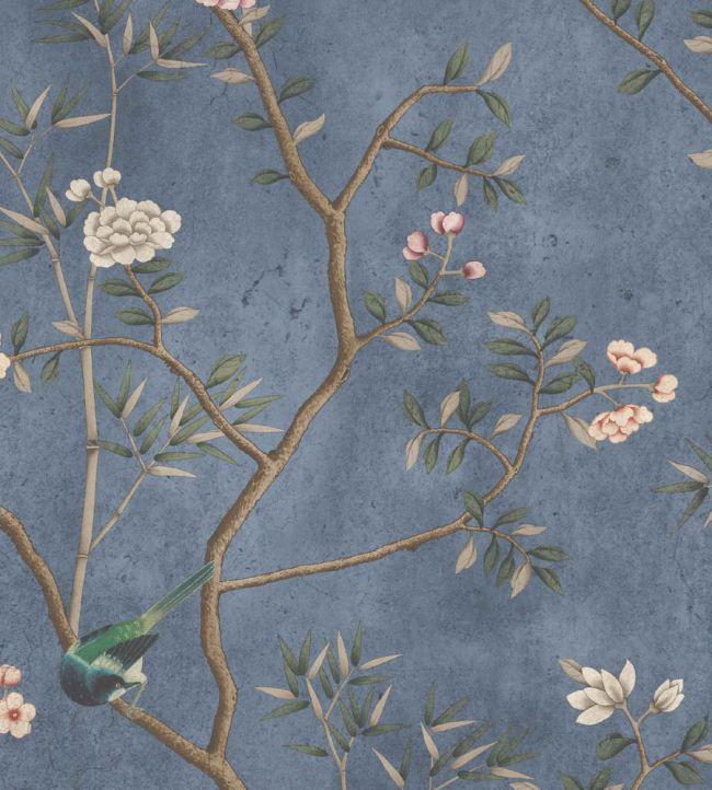 Chinoiserie Onism Fabric in Winter Blue by Woodchip & Magnolia | Jane ...