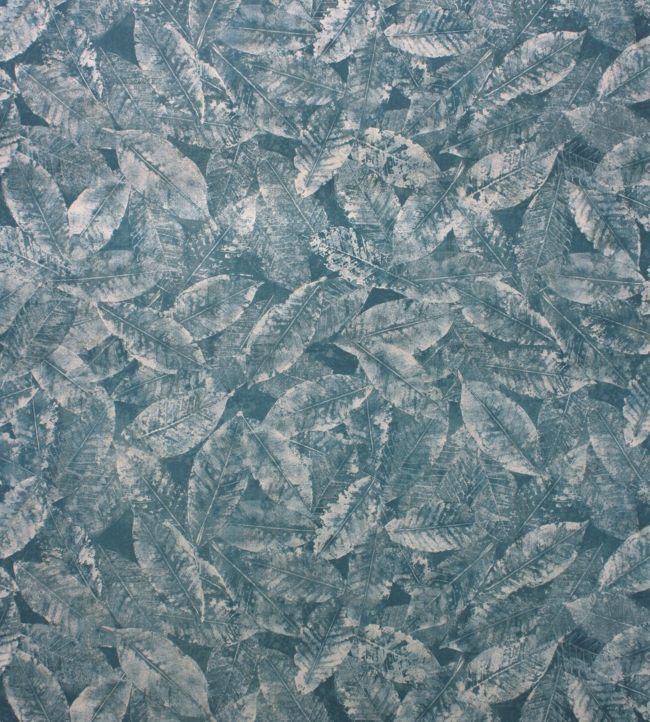 Kayin Wallpaper by Osborne & Little in Dark Steel Blue/Metallic Pewter ...