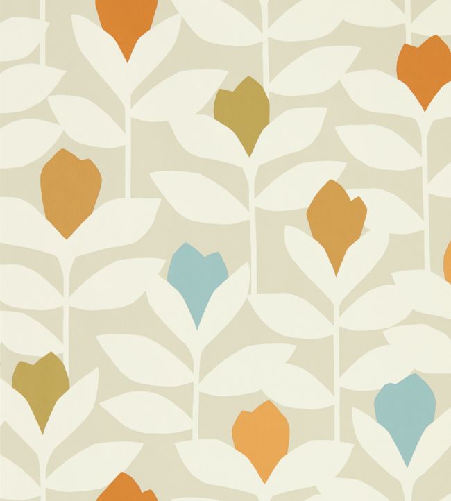Padukka Wallpaper in Tangerine by Scion | Jane Clayton