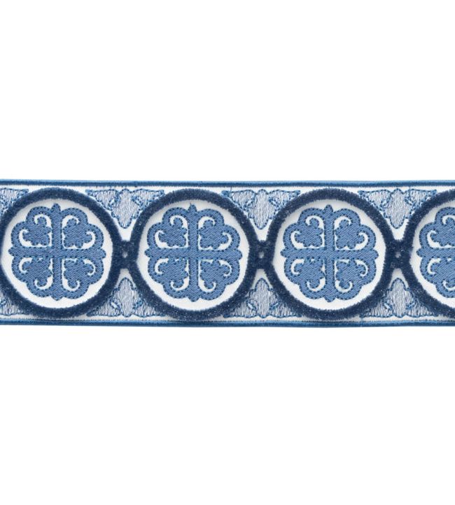 Paloma Velvet Border Trimmings in Imperial by Samuel & Sons | Jane Clayton