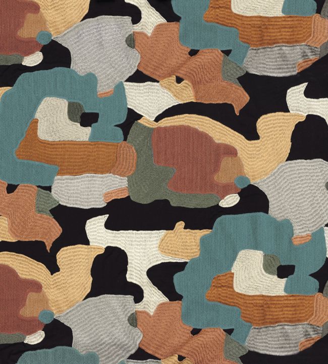 Parade Fabric in Acajou acier by Casamance | Jane Clayton