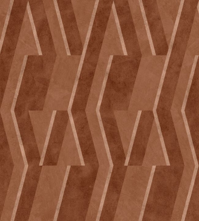 Parallels Wallpaper in Clay by Coordonne | Jane Clayton