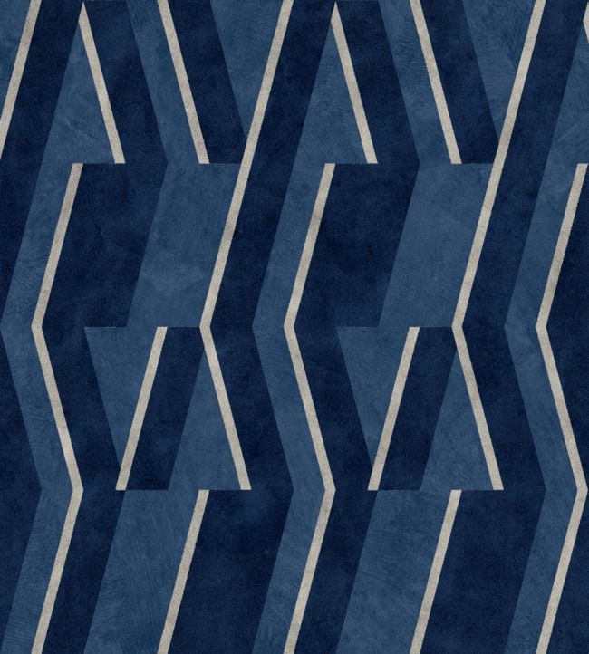 Parallels Wallpaper in Ultramarine by Coordonne | Jane Clayton