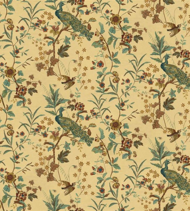 Peacock Toile Fabric in Sepia By John Derian for Designers Guild | Jane ...