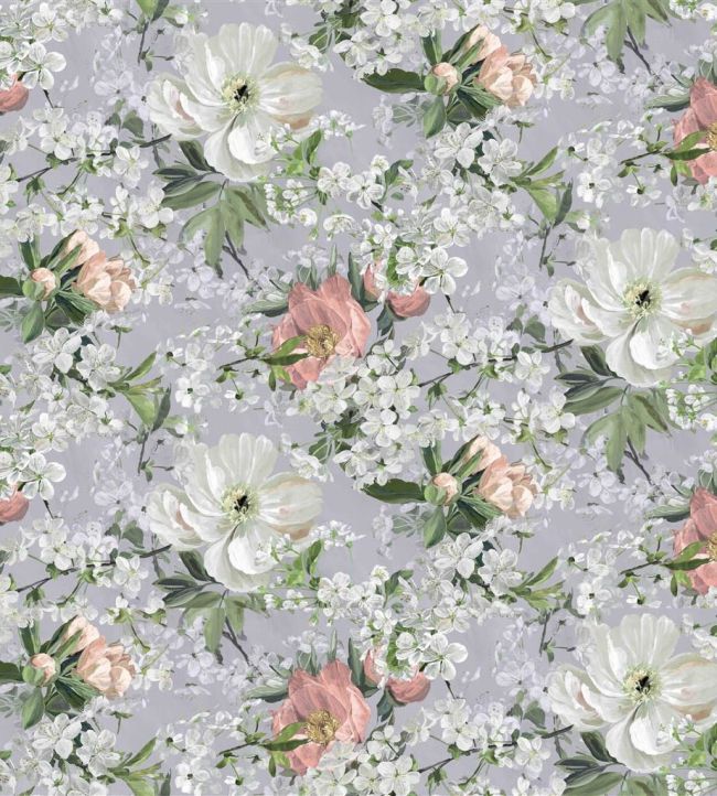 Peony Blossom Fabric in Platinum by Designers Guild | Jane Clayton