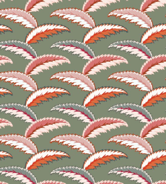 Persian Palm Wallpaper in Sage Green by Ottoline | Jane Clayton