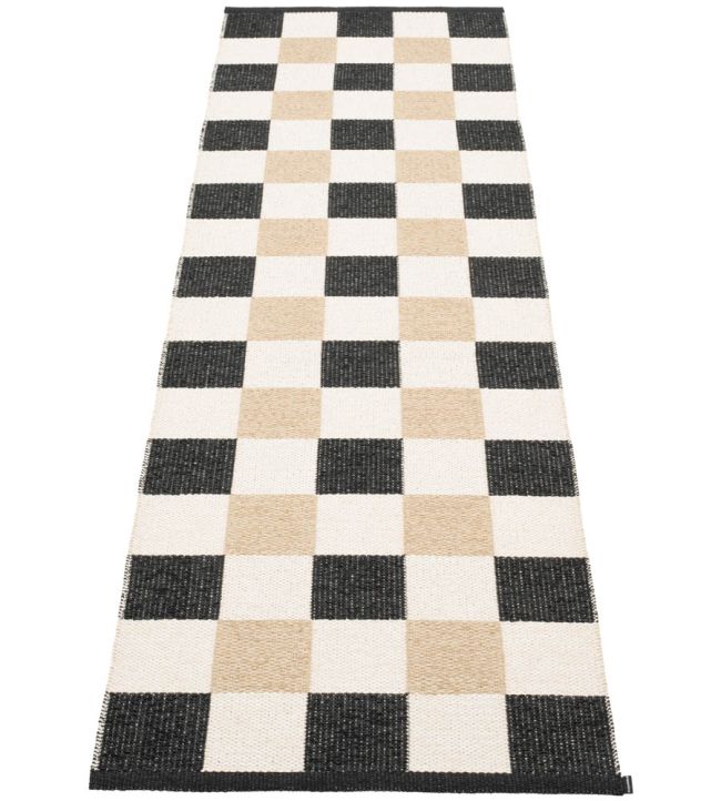 Pix Runner Rug in Black/Vanilla/Beige by Pappelina | Jane Clayton