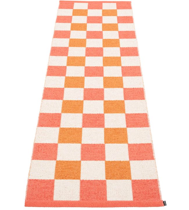 Pix Runner Rug in Flamingo/Vanilla/Pale Orange by Pappelina | Jane Clayton