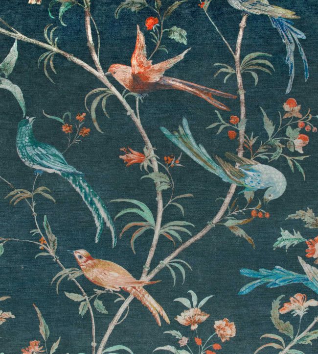 Pluma Velvet Fabric in Twilight by Romo | Jane Clayton