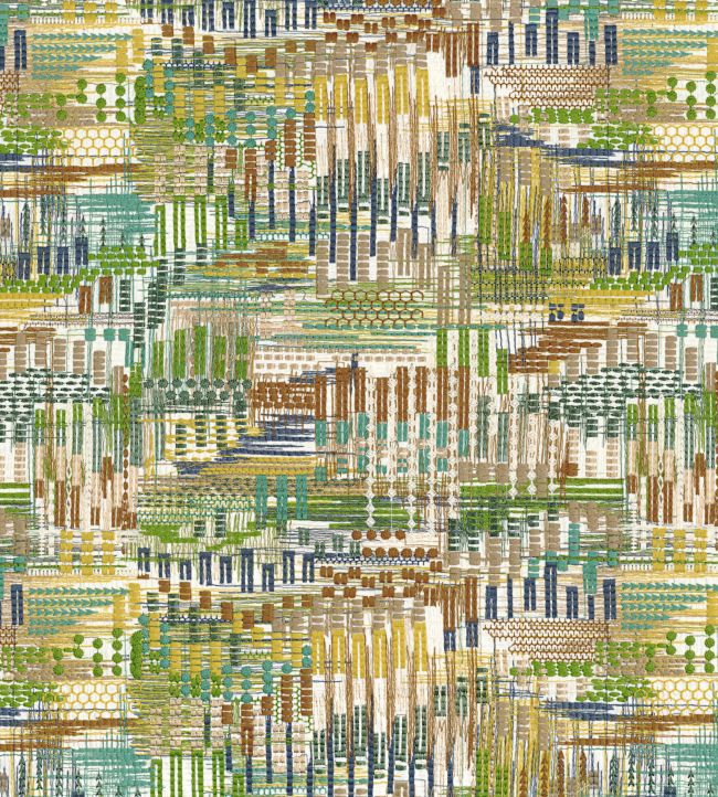 Point De Vue Fabric In Vert Moutarde By Casamance Jane Clayton