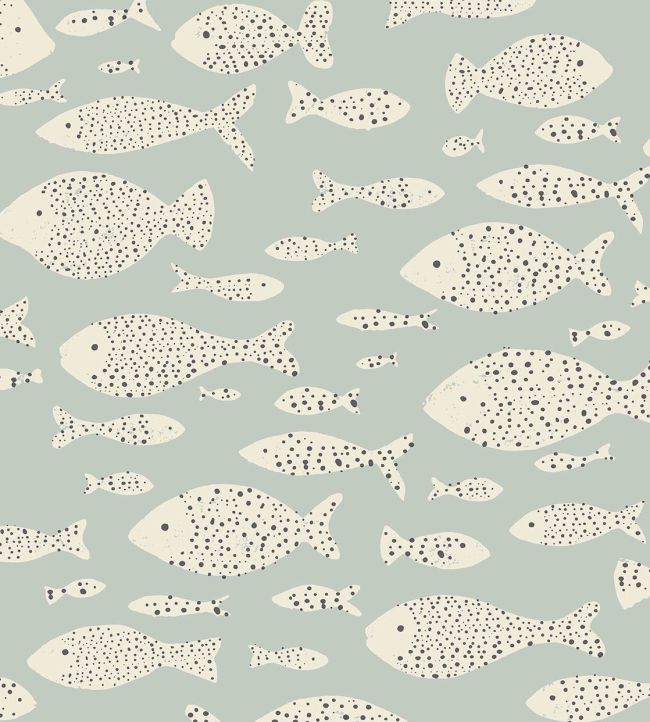 Polka Fish Wallpaper in 04 by Eijffinger | Jane Clayton