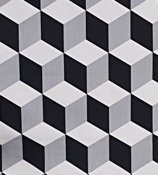 Cube Fabric by Prestigious Textiles in Jet | Jane Clayton