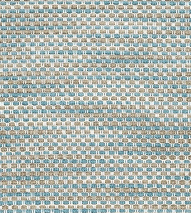 Rattan Fabric in Blue/Flax by Marvic | Jane Clayton