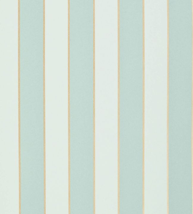 Regency Stripe Wallpaper in Aqua/Gold by Osborne & Little | Jane Clayton