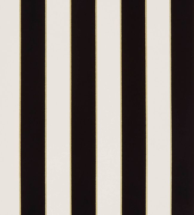 Regency Stripe Wallpaper in Ivory/Black by Osborne & Little | Jane Clayton