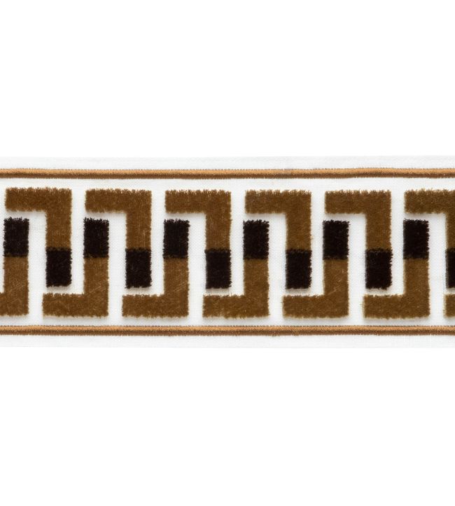 Rene Velvet Border Trimmings in Walnut by Samuel & Sons | Jane Clayton