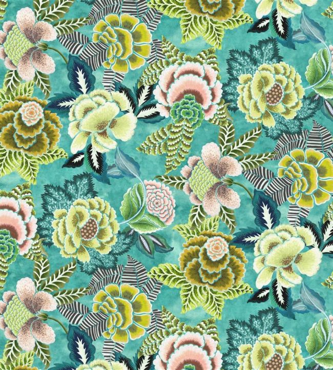 Rose de Damas Fabric in Jade by Designers Guild | Jane Clayton