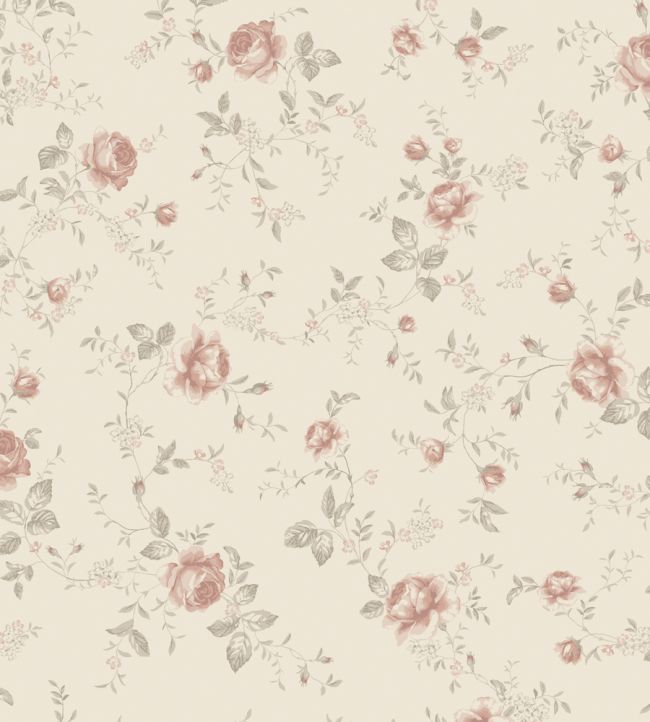 Rose Garden Wallpaper in Cream by Borastapeter | Jane Clayton