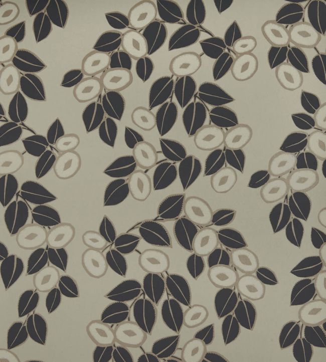 Rosetta Wallpaper in Jet by 1838 Wallcoverings | Jane Clayton