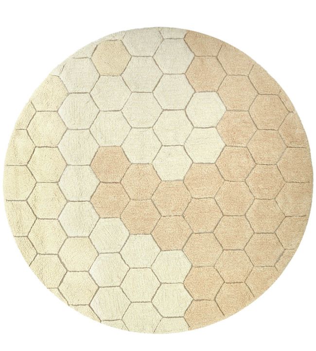 Round Honeycomb Rug in Golden by Lorena Canals | Jane Clayton