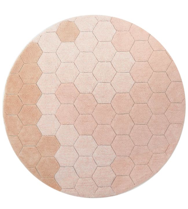 Round Honeycomb Rug in Rose by Lorena Canals | Jane Clayton