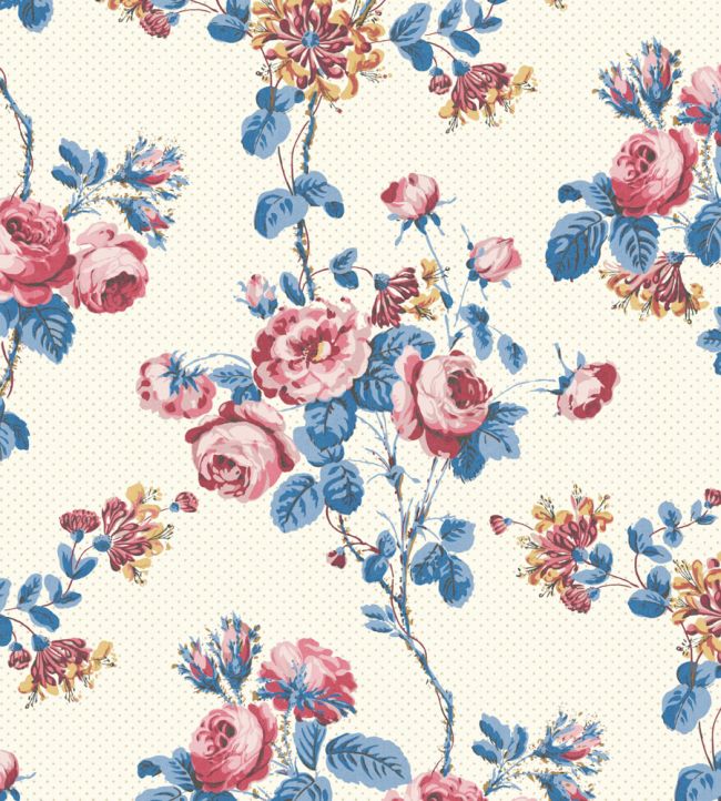 Roxburgh Fabric in Raspberry by Warner House | Jane Clayton