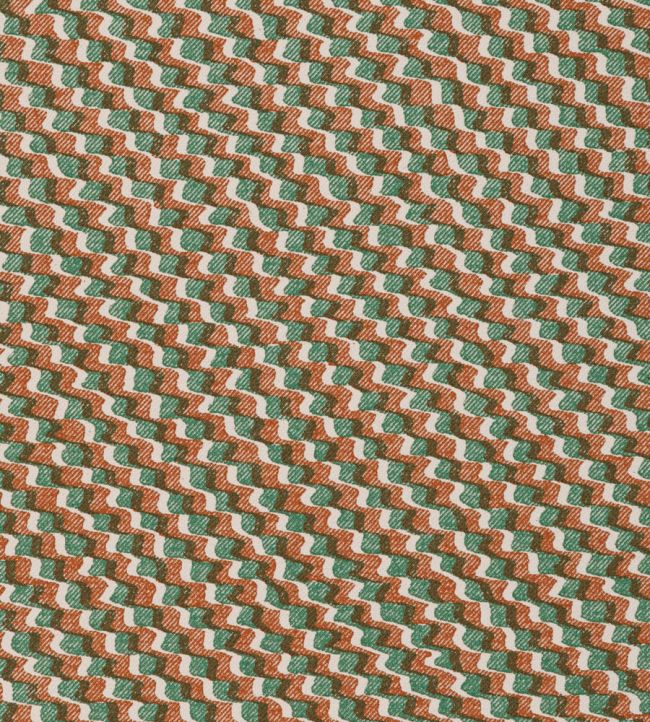 Ruffle Fabric in Green/Brown by Fermoie | Jane Clayton