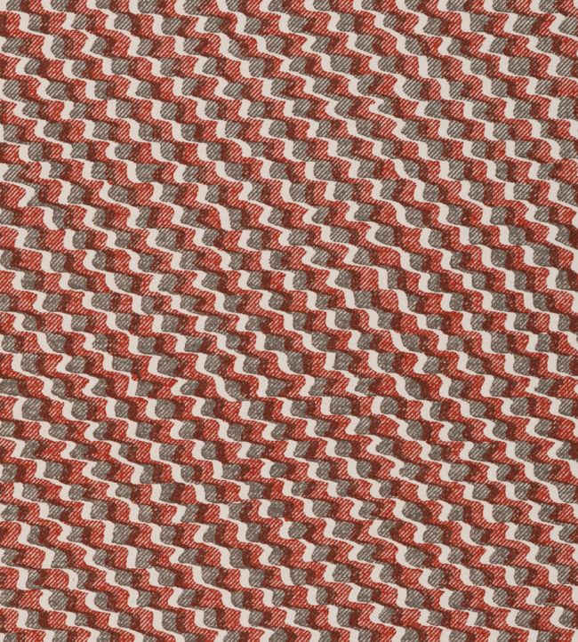 Ruffle Fabric in Red/Grey by Fermoie | Jane Clayton