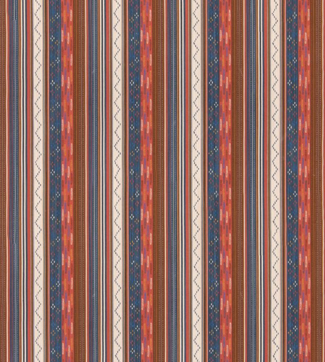 Runaway Fabric in Coral/Indigo by GP & J Baker | Jane Clayton