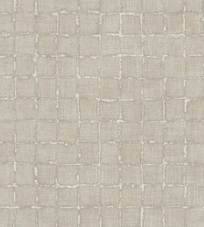 Rustic Check Wallpaper in Beige / Sand by Eijffinger | Jane Clayton