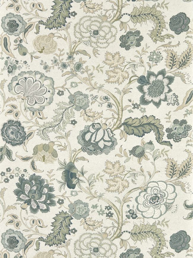 Salisbury Wallpaper in Yew Green by Sanderson | Jane Clayton