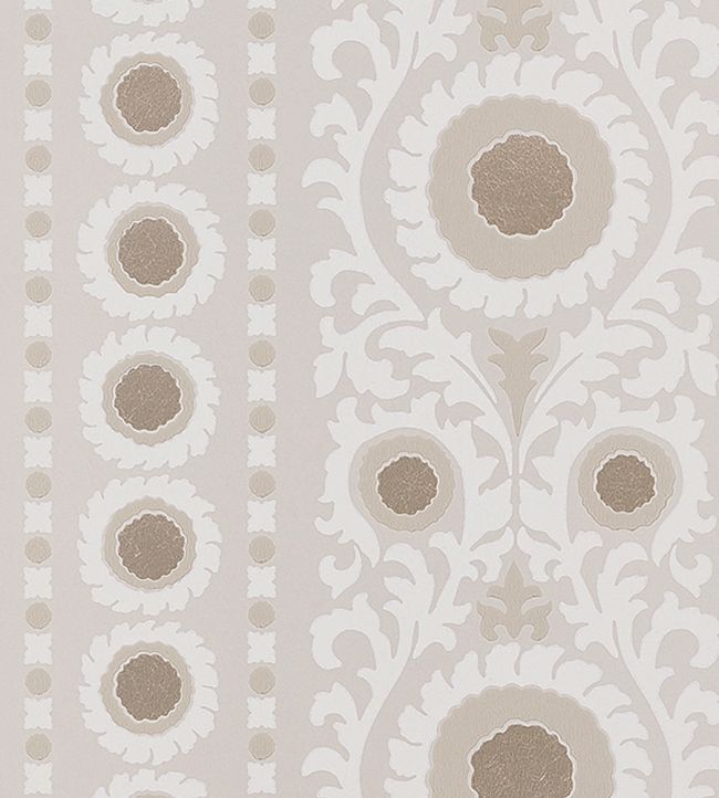 Samrina Wallpaper in Ivory/Gilver by Osborne & Little | Jane Clayton