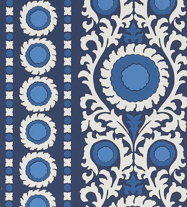Samrina Wallpaper in Indigo by Osborne & Little | Jane Clayton