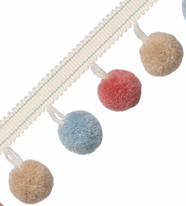 Cirque Pom Pom Fringe Trimmings in Damask by Samuel & Sons | Jane Clayton